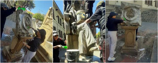Preservan estatua de Tomás Frías y escudos en la UATF
